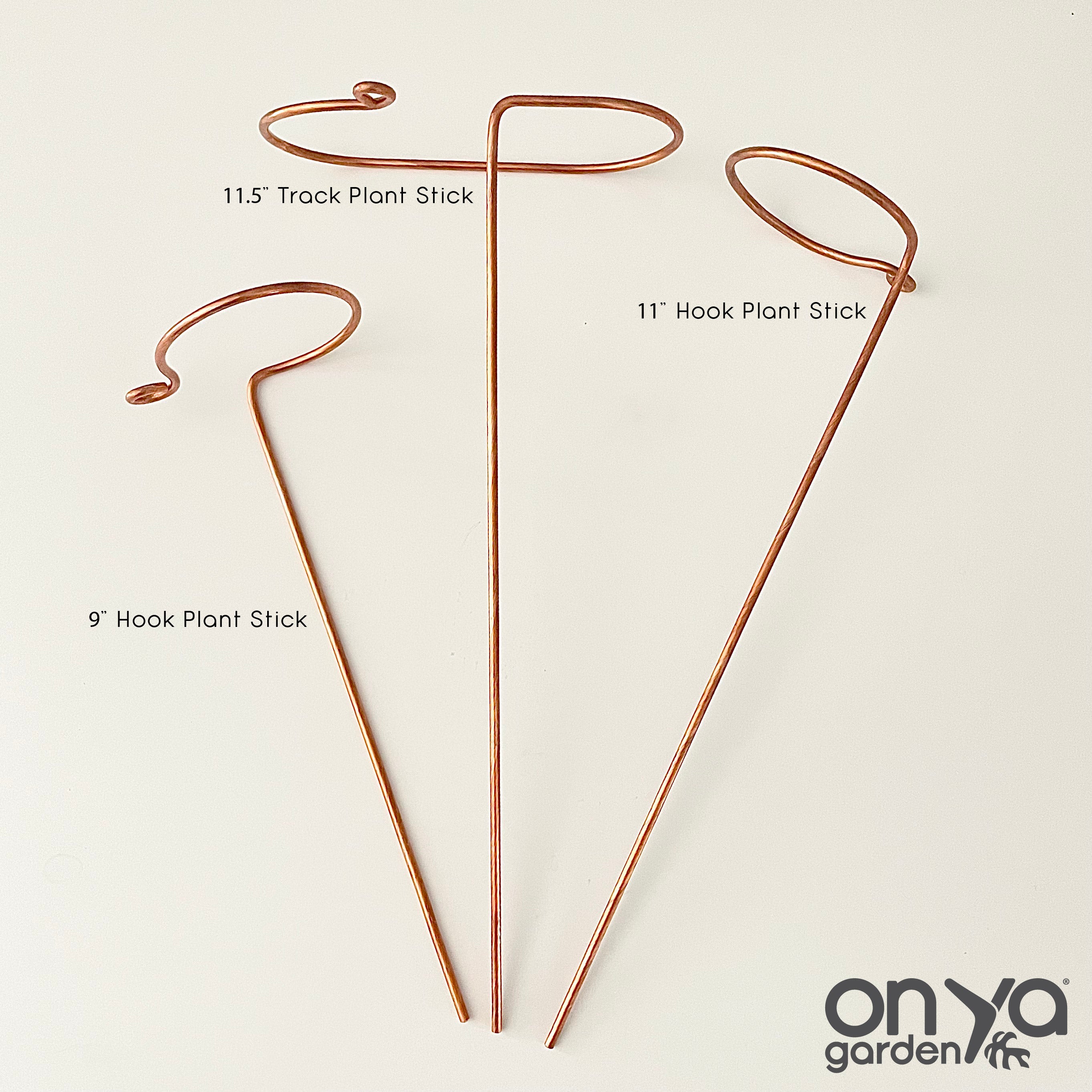 Copper Track and Hook Plant Sticks, 2 Designs – On Ya Garden